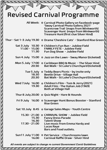 Sway Village - Programme